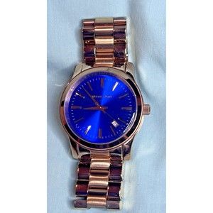 Michael Kors | Accessories | Michael Kors Runway Mk593 Blue Face Rose ...